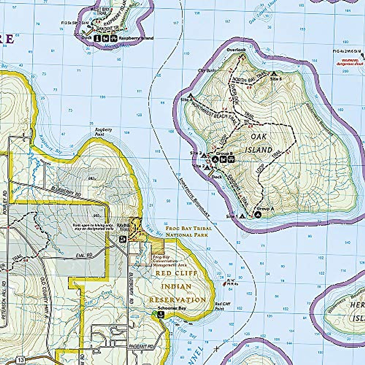 Apostle Islands National Lakeshore Map (National Geographic Trails Illustrated Map, 235)
