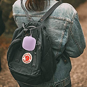 GEAK Portable Powerbeats Pro Case, 360° Protection Shockproof Soft Silicone Cover with Keychain Compatible for Beats Powerbeats Pro 2019, Lavender