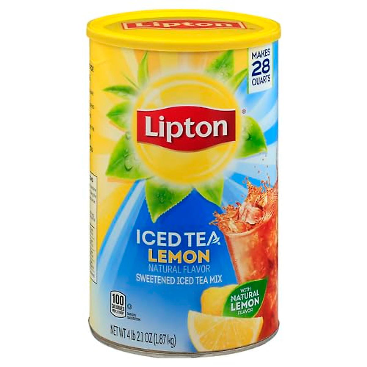 Lipton Lemon Powdered Iced Tea, Sweetened, Makes 28 Quarts