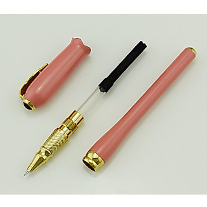 Picasso Greek Irene Fountain Pen Extra Fine Nib Pink Color Bud Cap Leaf Clip Uniqu Style Gift Box Set