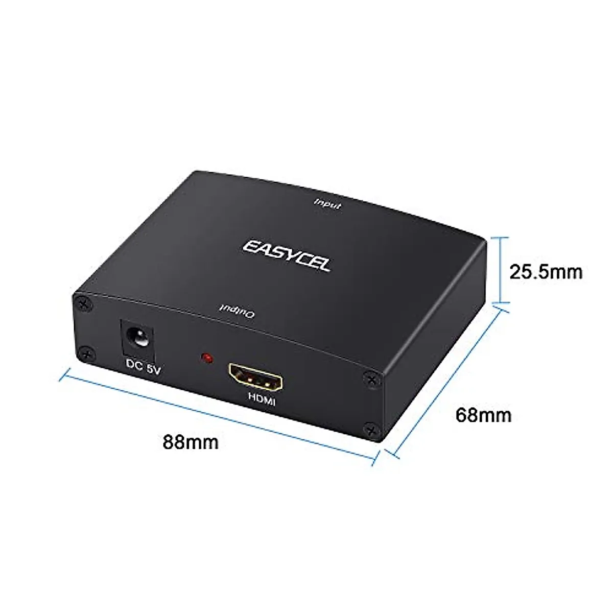 EASYCEL Component to HDMI Converter with 1.2 Meter HDMI Cable, RGB to HDMI Converter, 1080P 5RCA YPbPr to HDMI Converter