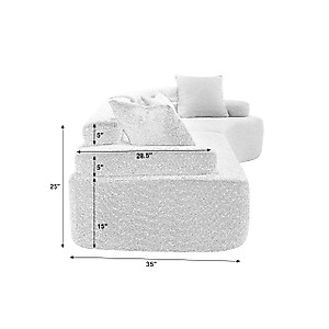 Yoglad Curved Modular Sectional Couch with 4 Pillows, Comfy Floor Sectional Sofa,Free Combination Deep Seat Furniture Sets for Living Room Bedroom Apartment (Light Gray)