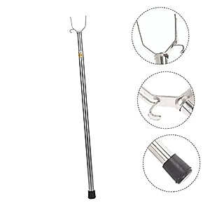 Angoily Clothes Rail Drying Rack Clothes Retractil De Tension Curtain Rod Boot Stand Outdoor Closet Stick for Hanging Clothes Retractable Clothesline Prop Poles Clothes Fork