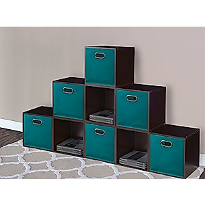 Niche Cubo Foldable Fabric Storage Bins, Teal, Set of 6