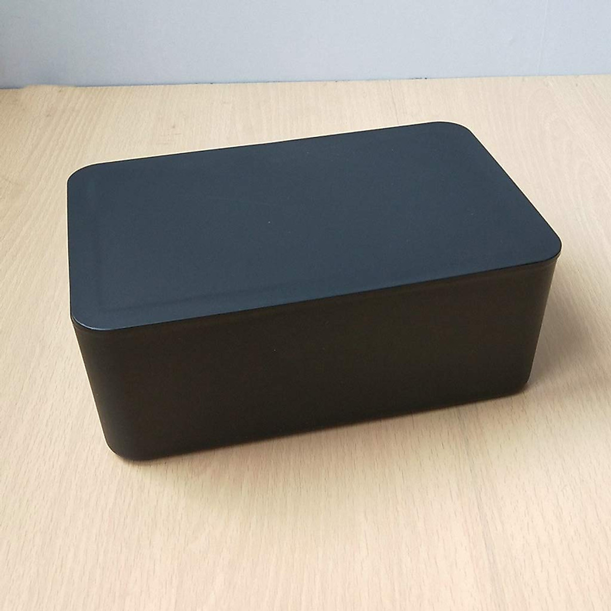 beerty Tissue Box Cover - Wet Wipes Dispenser Holder with Lid Black Dustproof Tissue Storage Box for Home Office Store