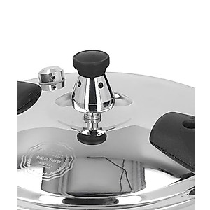 Vbestlife Pressure Cooker, 1.8L Dual Handle 80 KPA 304Stainless Steel Mini Pressure Cooker with Auto Pressure Detection, Kitchen Pressure Cooker for All Hob Types