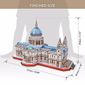 CubicFun 3D Puzzles for Adults - Large Notre Dame de Paris 3D Puzzle - Half-Opening Architecture, Enjoy Interior Views - Anniversary, Christmas, 2023 Gifts - 293 Pieces