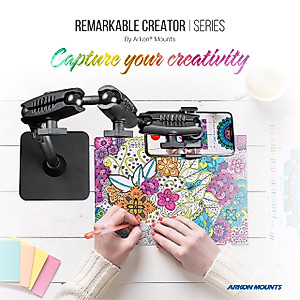 ARKON Mounts - Remarkable Creator Cookie Decorator Mount | Overhead Phone Mount & Pico Projector Mount | Overhead Tripod Mount for Video Recording, Vlogging, Cooking, Crafting, Drawing