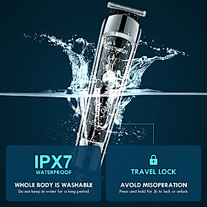 GDUNDUN Grooming Kit for Men, Cordless IPX7 Waterproof Beard Hair Nose and Body Electric Trimmer for Men, All-in-1 Trimmer for Men with USB Charging LED Power Display, Gift for Men Husband Father