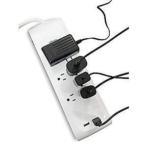 MaxWorks 50390 900 Joule 8 Outlet Power Strip with 2 USB Charging Ports, 8 Foot Power Cord 1875W 15A 125V 60HZ SJT 14/3