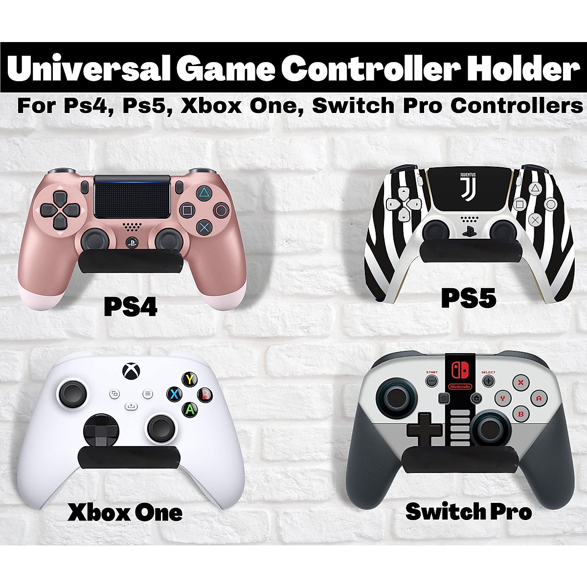 Alnoor USA Gaming Controller Holder, Game Controller Headset Stand Bracket for Xbox Series X S/Xbox one / PS5 / PS4 / NS/PC/Headset