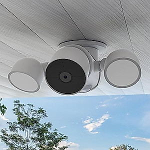 Holicfun 90-Degree Ceiling/Eave Mount Adapter for Google Nest Cam with Floodlight - Outdoor Camera