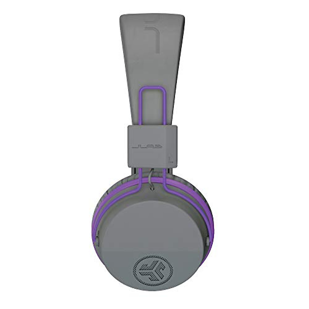 JLab Audio JBuddies Studio Bluetooth On-Ear Kids Headphones | 13 Hour Battery Life | Studio Volume Safe | Volume Limiter | Folding | Adjustable | Noise Isolation | with Mic | Gray/Purple
