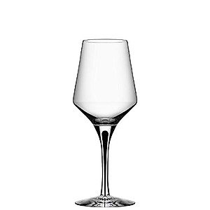Orrefors Metropol Personalized White Wine Glasses, Set of 2 13.5oz Custom Engraved Crystal Wine Glasses for Chardonnay, Pinot Grigio