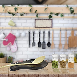 TheWolfard Luxury Handmade Black and Gold Marble Spoon Rest for Kitchen Counter, Best Spatula Holder for Kitchen Accessories & Housewarming Gifts., 6x8x0.75