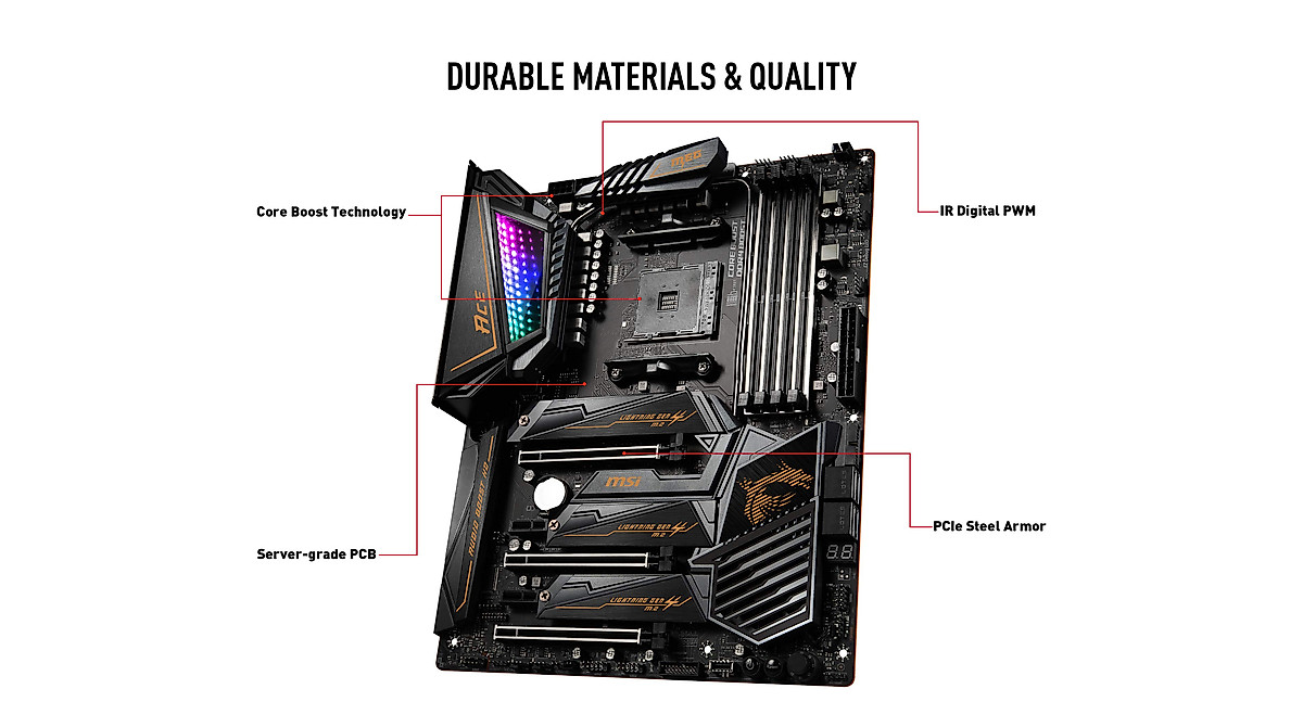 MSI MEG X570 ACE Motherboard - AMD Ryzen, Wi-Fi 6 & PCIe 4.0 Performance