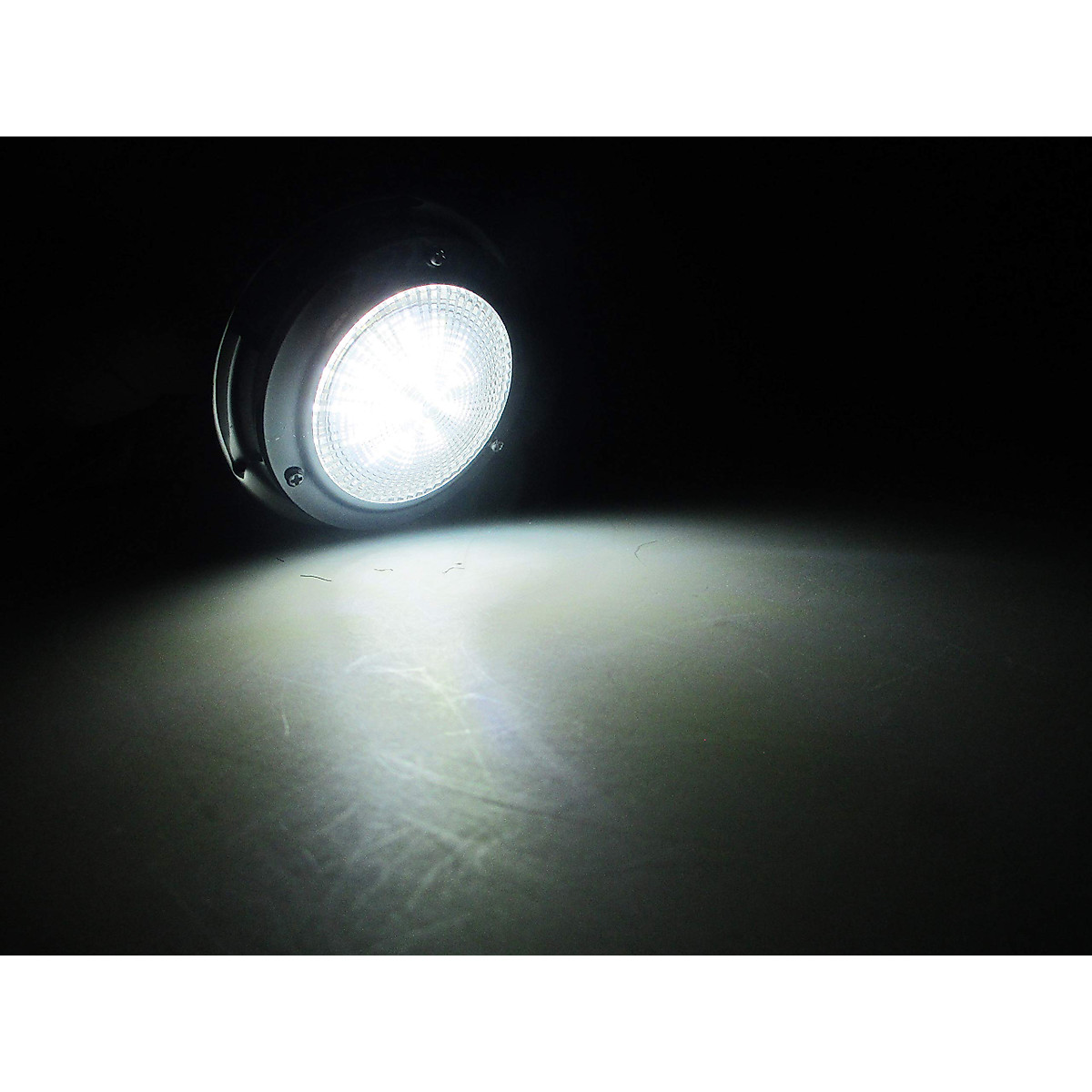 Pactrade Marine Dome Light 12V - 3-Inch Lens, Cool White LED | Stainless Steel Boat Light with Built-In Rocker Switch, Surface Mount | RV, Trailer, Boat Interior Lights, Marine Lights