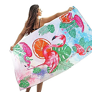 Winthome Microfiber Sand Free Beach Towel Thin Quick Fast Dry 35.4" x 70.8” Oversized Extra Large Lightweight Towels for Travel Sports Pool Swimming Bath Camping Yoga Girls Women Adults