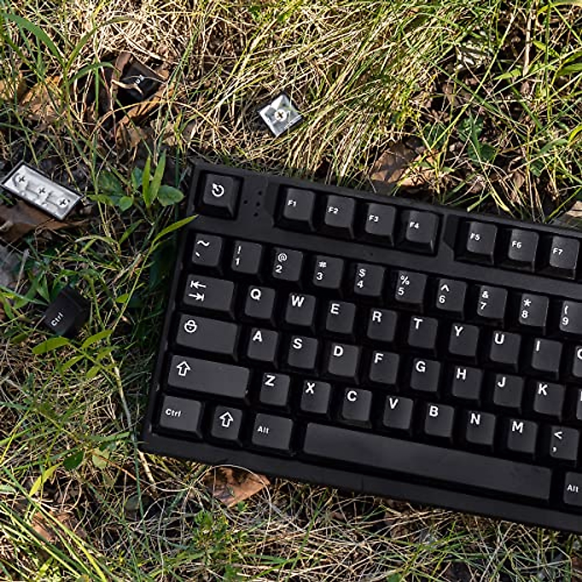 Black WOB Keycaps Doubleshot Cherry Profile 121 Keys Custom Minimalist Keycaps Set for 60% 65% 70% 75% 100% Cherry MX Gateron Kailh Switches Mechanical Keyboards