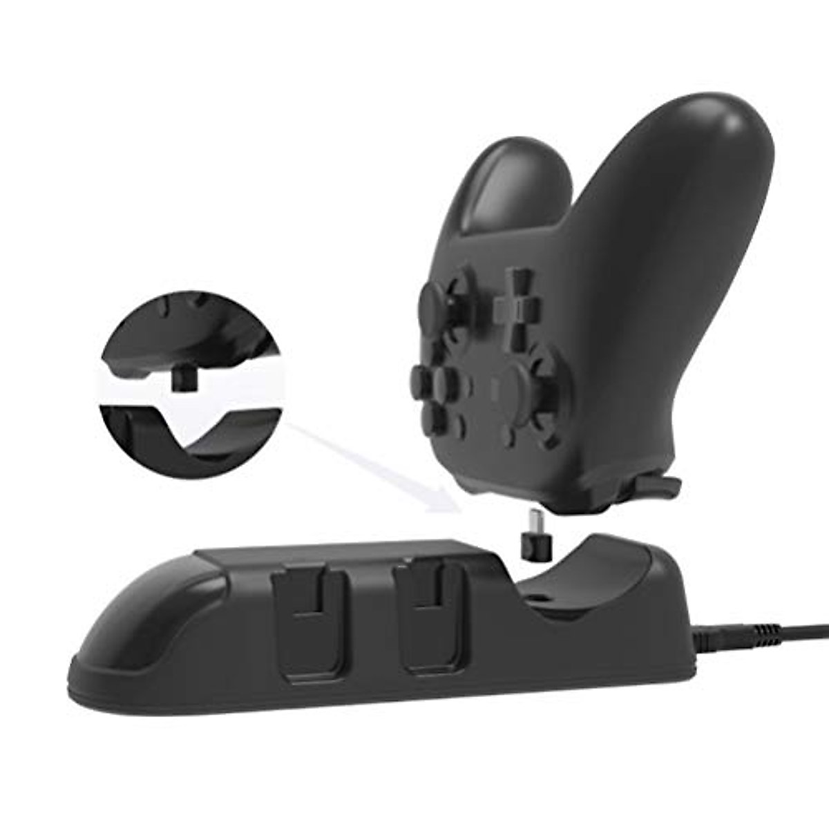 Controller Charger, USB Charging Station Dock, Compatible for 4 Switch Joy-Con Controllers Compatible for Switch PRO