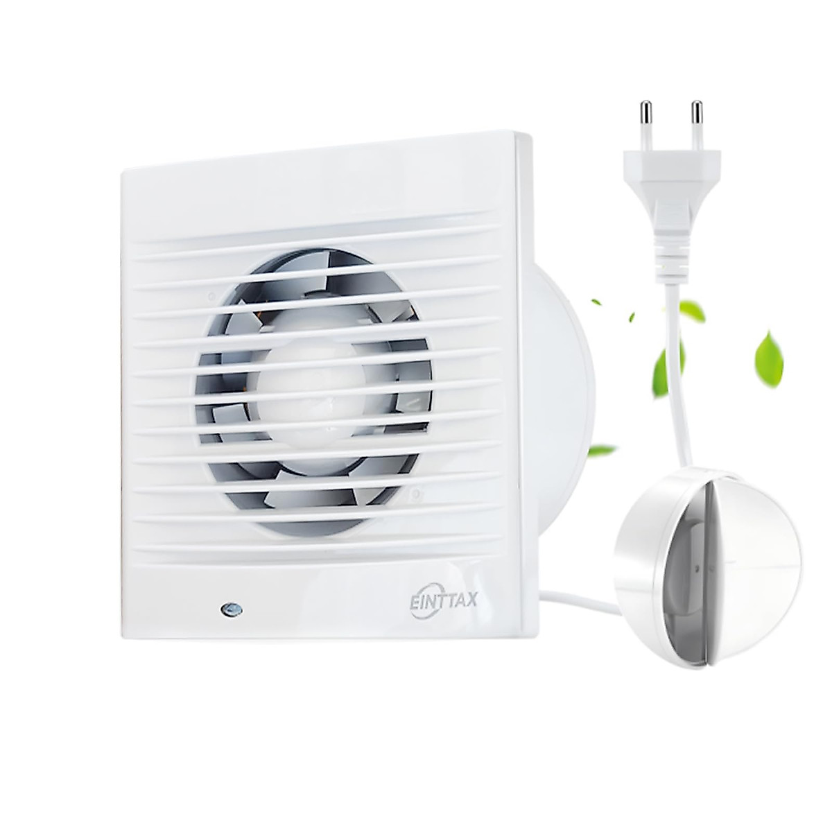 EINTTAX 4 Inch Bathroom Exhaust Fan, Wall/Window Mount Ventilation Bathroom Vent Fan, 34dB Low Noise, 12W, White, US Plug (EIN-E10)