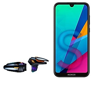 BoxWave Gaming Gear Compatible With Honor 8S - Touchscreen QuickTrigger Auto, Trigger Buttons Autofire Gaming Mobile FPS - Jet Black