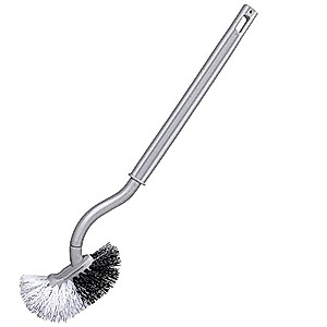 JIANYI Toilet Bowl Brush, Compact Handle Bathroom Brush, Curved Design Angled Cleaner Scrubber with Strong Bristles for Deep Cleaning