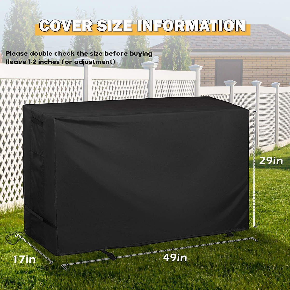 Starcrew Outdoor Console Table Cover for Best Choice Products 48in 2-Shelf Table, Outdoor Bar Table Cover for Outdoor Shelf/Outdoor Buffet Table/Outdoor Sideboard Table/Outdoor TV Table