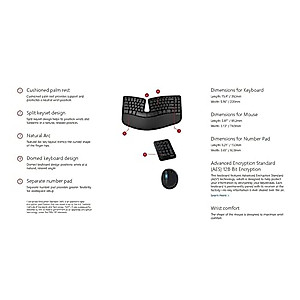 Microsoft Sculpt Ergonomic Wireless Desktop Keyboard and Wireless Mouse L5V-00001 (with Mouse)