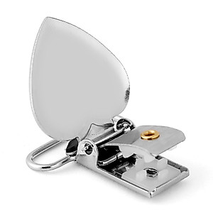 10Pcs Heart Suspender Clips, 20mm Baby Teething Toys Silver Blankets Clips Heart Shaped Suspender Braces Clips Holder for Baby Home Use