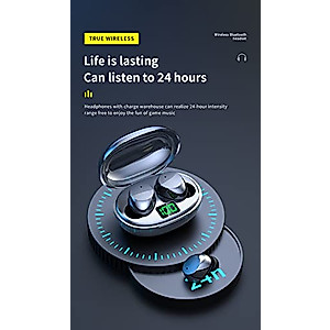 LmtLessDeals Wireless Bluetooth Earbuds Game Headphones 5.3 BT HiFi Stereo Premium Sound with Heavy Bass Shock K20 Touch Control Smart Noise Reduction Long Battery Life