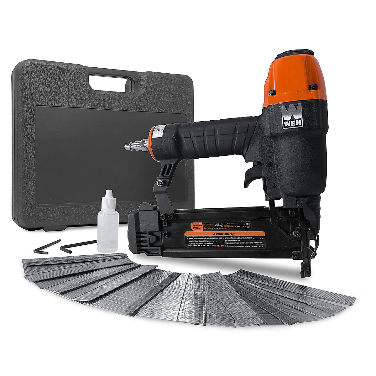 WEN Brad Nailer Bundle with Air Hose and Fittings