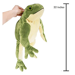 Ice King Bear Plush Giant Frog Stuffed Animal Soft Toy, 22 Inches Large, Green