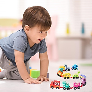 Toddler Toys for 4 3 Year Old Boys Gifts,Montessori Toys for 3 4 Year Old Girls Birthday Gifts,Wooden Train Set Dinosaur Toys for Kids 3-5 Years Old Toy Cars for Toddler Boy Toys Age 4