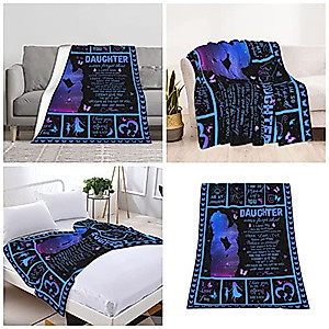 Daughter Gifts from Mom - Gifts for Mothers Day - Birthday Gifts for Daughter Adult - to My Daughter Graduation Gifts for Teenage Girls - Bonus Daughter Gifts from Mother Throw Blanket 60x50 Inch