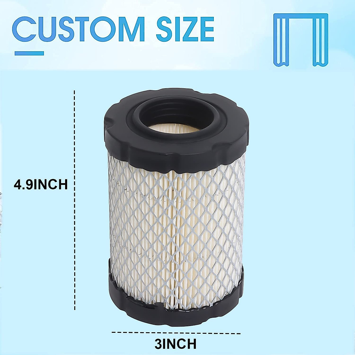 591334 Air Filter for Compatible with Briggs and Stratton with Pre Filter 796031 MIU1303 GY21435 MIU13963 94201 591334 796031(Pack of 6)