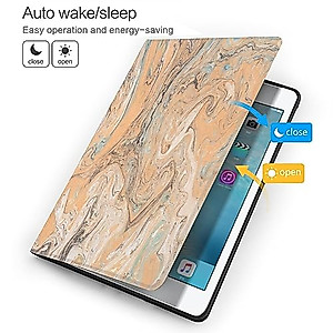 Marble Yellow Case Fit for IPad Air 3 Pro 10.5 Inch Case with Auto Sleep/Wake Ultra Slim Lightweight Stand Leather Cases