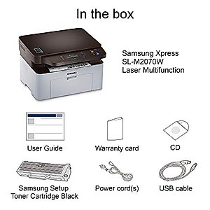 Samsung Xpress M2070W Wireless Monochrome Laser Printer with Scan/Copy, Simple NFC + WiFi Connectivity and Built-in Ethernet (SS298H)
