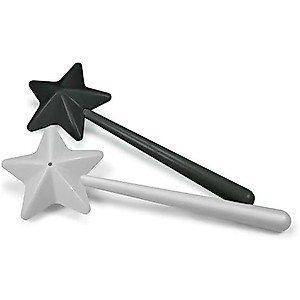 Salt and Pepper Shaker Magic Wands Duo Salt, Black and White, Two-Pack, Halloween, Christmas Kitchen Accessories(black&white)