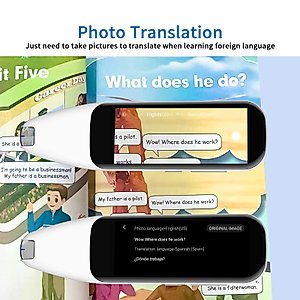 DOSMONO Document Scanners，OCR Text Reading Pen with 112 Languages Translator Device，Portable Real-time Translation Pen Scanner，Learning&Travel&Business Communicati，Text to Speech Device for Dyslexia