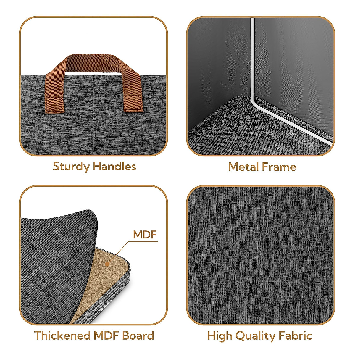 GRANNY SAYS Closet Storage Bins, Large Clothing Bins, Closet Shelf Organizer with Metal Frame, Storage Baskets for Shelves, Fabric Bins for Storage, Bins for Closet Organization, Sky Blue, 2-Pack