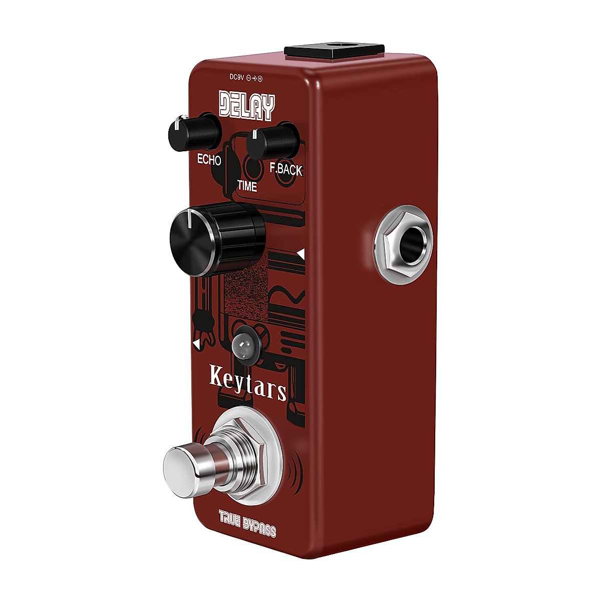 Keytars Guitar Delay Pedal Analog Classicl Delay Effect with True Bypass Switching, Fully Analog Circuit Universal for Electric Guitar And Bass