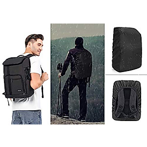 MOSISO Camera Backpack 17.3 inch, DSLR/SLR/Mirrorless Case Large Men/Women Photography Camera Bag with Laptop Compartment&Tripod Holder&Rain Cover Compatible with Canon/Nikon/Fuji/Laptop, Space Gray