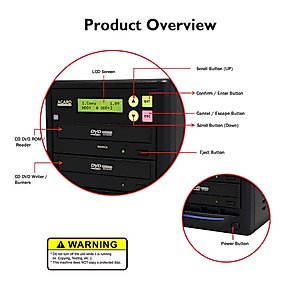 ACARD TECHNOLOGY 1 to 1 24X Burner CD DVD Duplicator Standalone Tower Using ACARD’s Native SATA Controller Technology