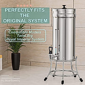 Sight Glass Spigot, Clear View Water Level with Red Floating Ball, Durable Metal Material, Compatible with The Original Gravity-Fed Water Filtration System (10")