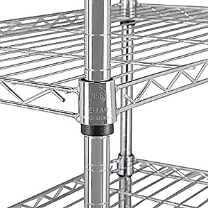 KOIECETA 8-Tier Wire Shelving Unit Adjustable Steel Wire Rack Chrome