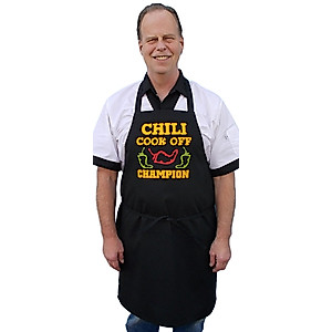 Chili Cook Off Champion Black Apron For Winning Prize