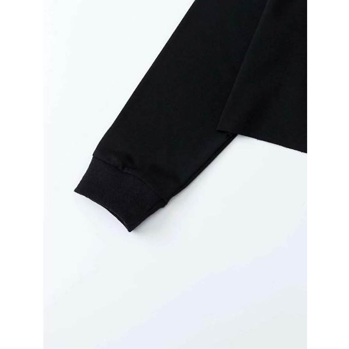 G-Amber Kids Crop Tops Girls Hoodies Cute letters Long Sleeve Fashion Sweatshirts Black Butterfly