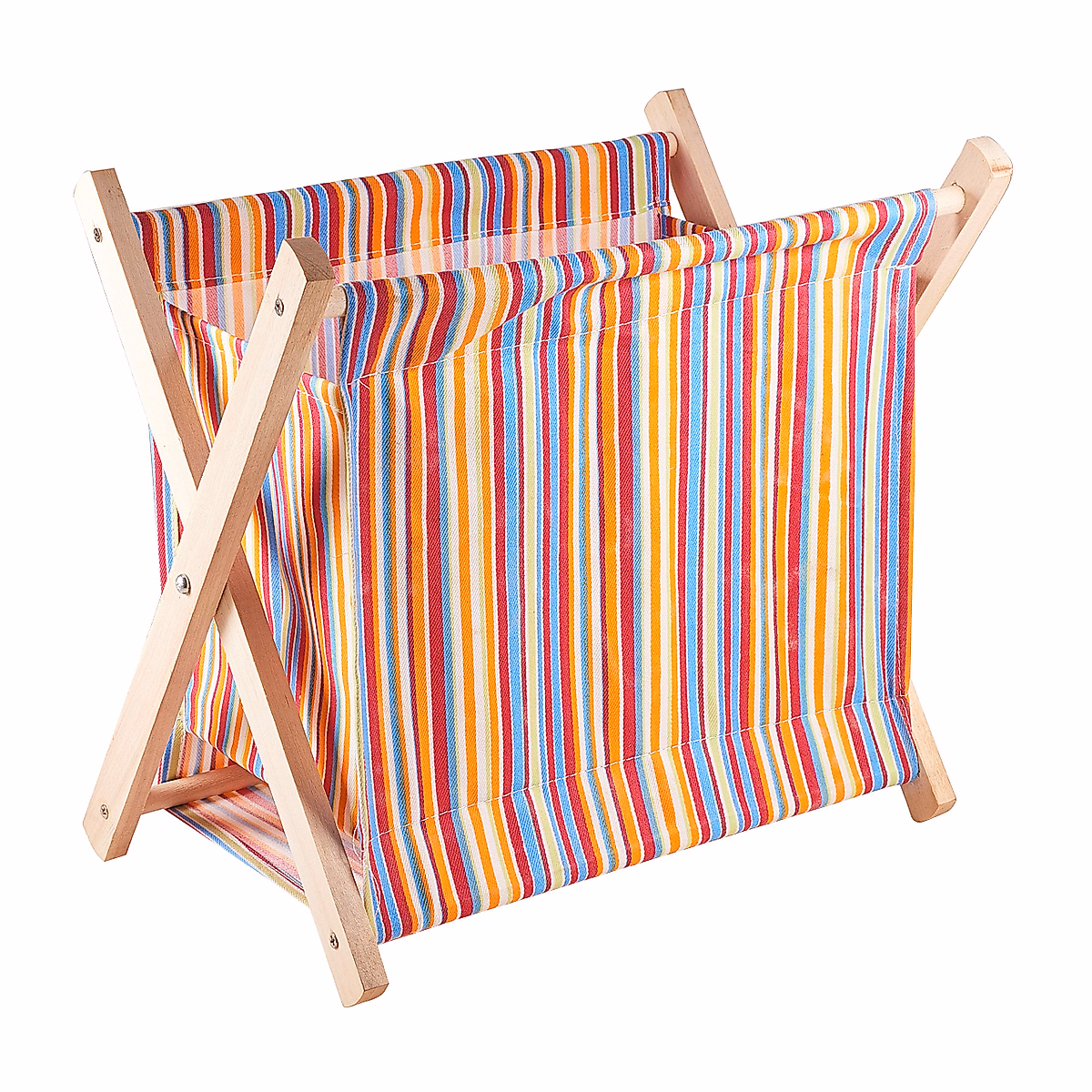 PH PandaHall Fold-Up Wooden Yarn Mini Arts Caddy Organization Storage Tangle Free Yarn Caddy Bag Organizer Folding Basket for Knitting, Yarn, Crotchet 10.9x9.8x7.5 Inch