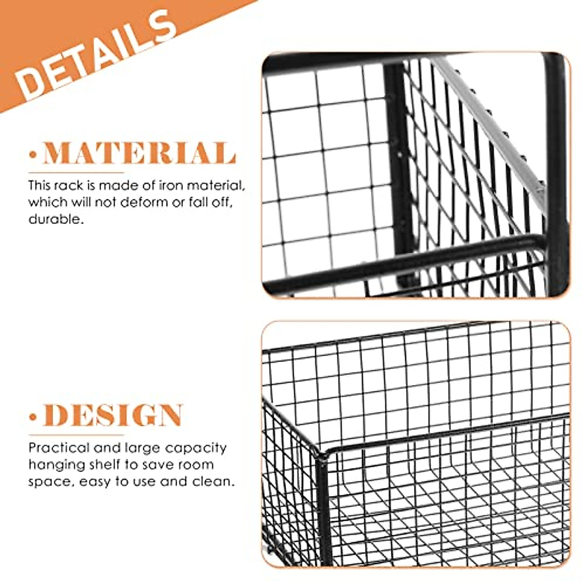 Hemoton Bathroom Towel Rack Grid Basket: Wall Wire Basket with Towel Bar Wall Organizer Shelf Iron Towel Holder for Home Office Wall Storage